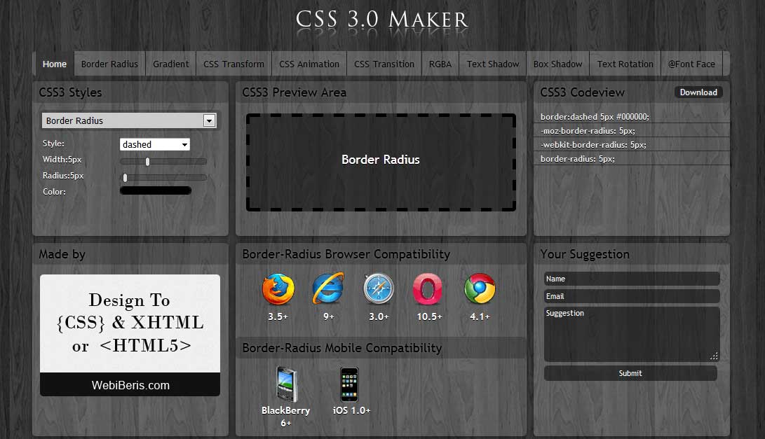 ابزار آنلاین CSS برای طراحان و توسعه دهندگان وب